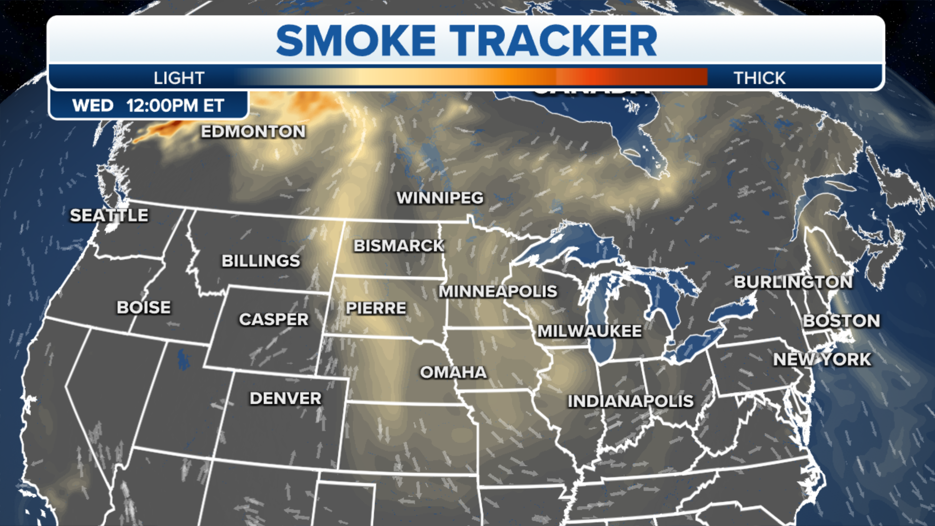 Canadian wildfire smoke continues blowing into Upper Midwest, Great Lakes | Fox Weather